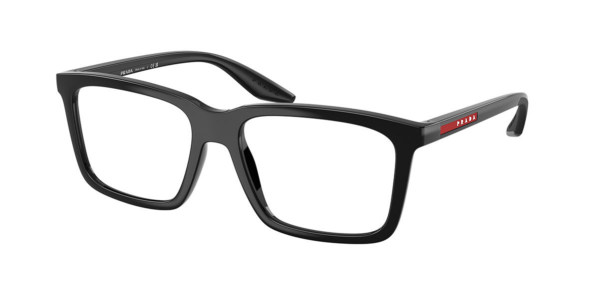 Prada Linea Rossa PS 03SV 1AB1O1 Quadrado Preto óculos | OculosWorld ...